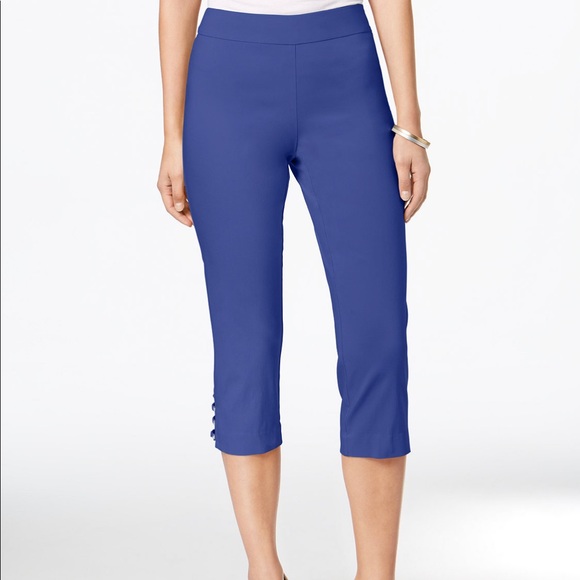 JM Collection | Jeans | Petite Latticehem Capri Pants Cobalt Blue Pm ...